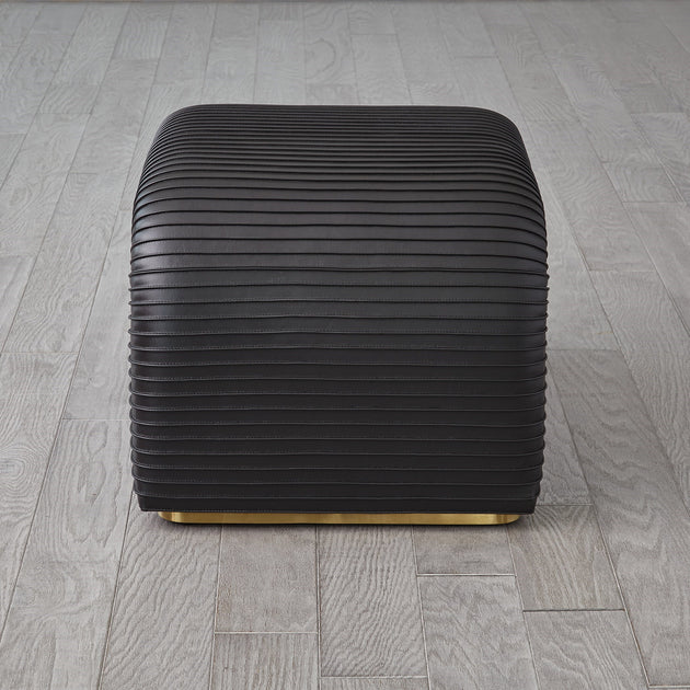 Cade Stool - Graphite Leather – Ashley Childers