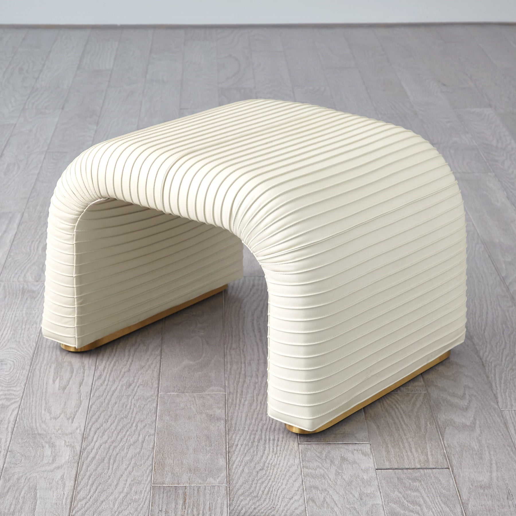 Cade Stool - Milk Leather – Ashley Childers